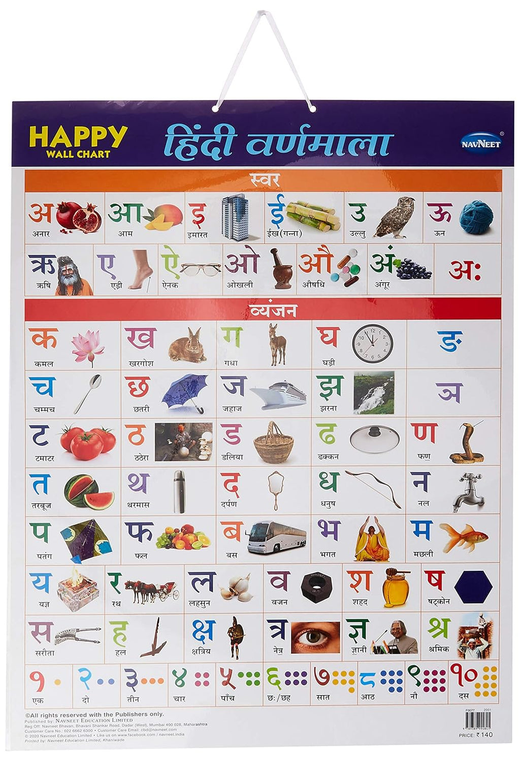 HAPPY WALL CHART - HINDI VARNMALA – Odyssey Online Store