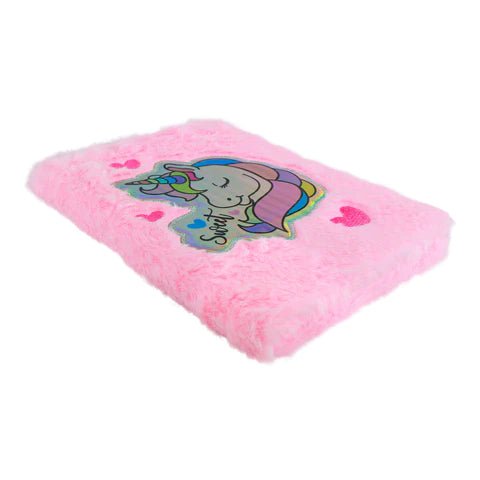 SWEET UNICORN THEME FLUFFY NOTEBOOK-PINK – Odyssey Online Store